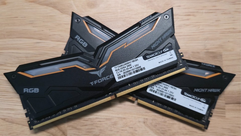 TeamGroup T-Force Night Hawk RGB 16GB (2x8GB) DDR4 3600MHz ...