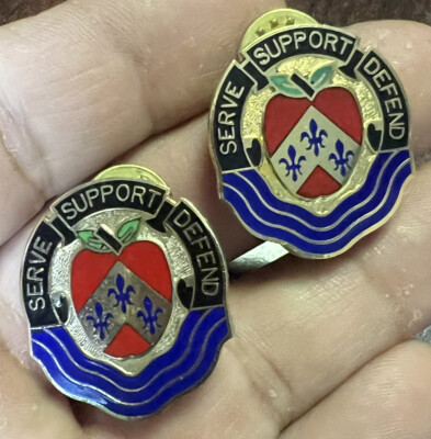 US Army 205th Support Group Quartermaster QM Supply crest DUI badge G ...