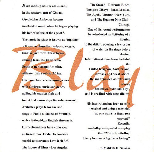 Gyedu Blay Ambolley - Son Of Ghana (CD, Album) (Very Good Plus (VG+ ...