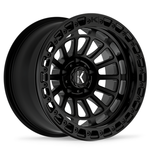 17x9 KG1 Forged KO600 Lifter Matte Black BEADLOCK Wheel 6x135 (-15mm ...