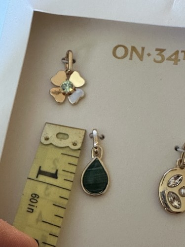 On 34th Charm Set Of Three Gold Tone | eBay