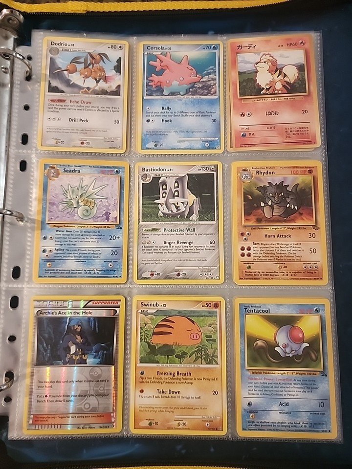 Pokemon Collection Binder Vintage Lot of Cards Holos Rares WoTC ...