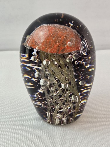 Vintage Tozai Home Handmade Art Glass Jelly Paperweight Red 5" Inch | eBay