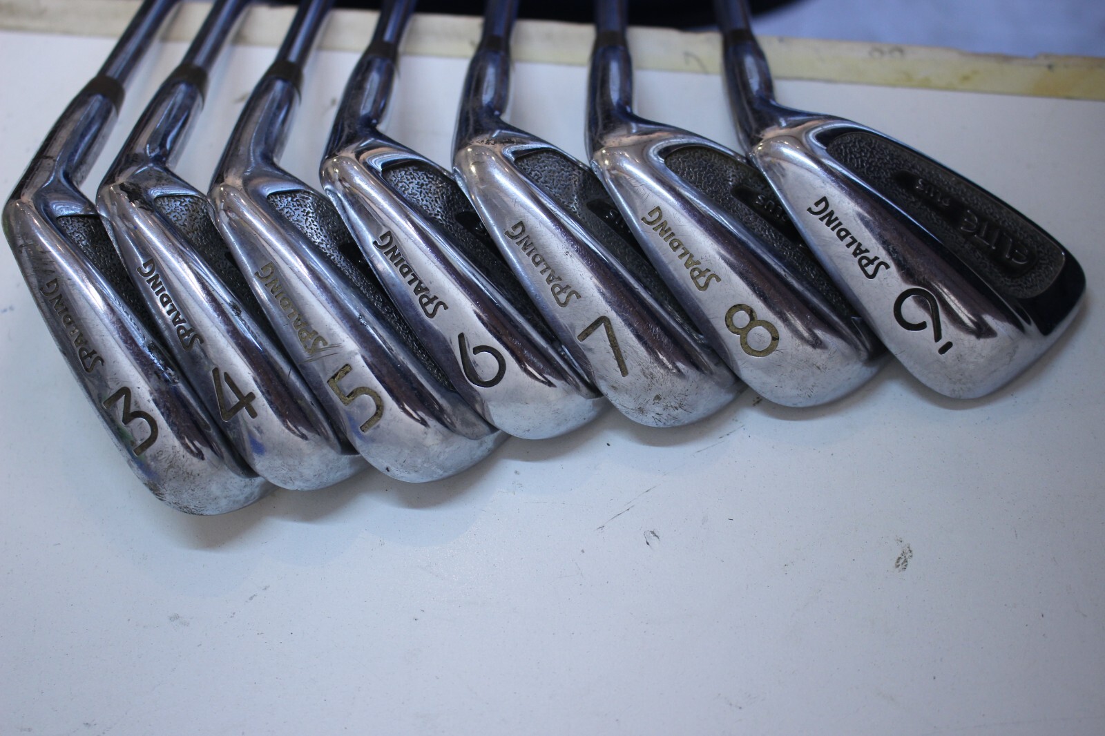 Spalding ELITE PLUS Tour Blade Steel used RH Golf Clubs 7 Iron Set ( 3 ...