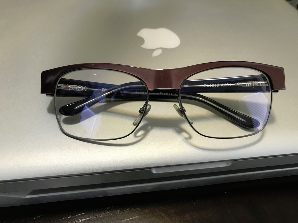 NEW STARCK MIKLI BIOCITY EYEGLASSES IN BURGUNDY AND BLACK MODEL PL1018 ...