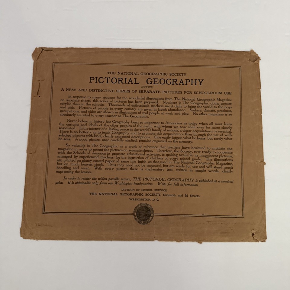 Vintage The National Geographic Pictorial Geography Picture Set ...