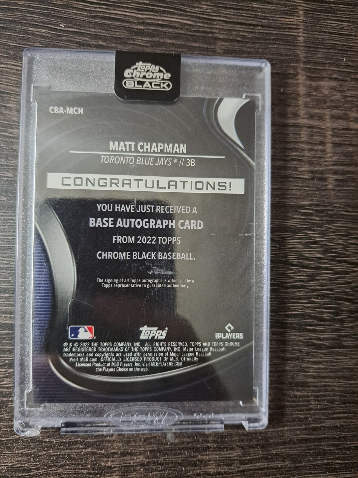 2022 Topps Chrome Black Autographs Refractors Matt Chapman auto /150 ...