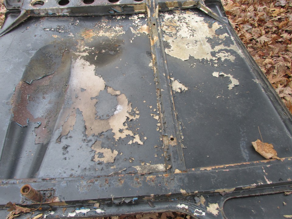 Triumph TR4 Hood, Bonnet, OEM, looks like long bubble Seams solid with ...