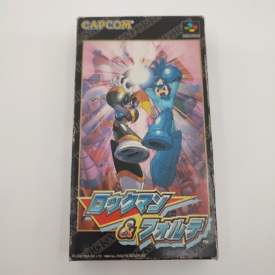 Rockman & Forte Mega Man & Bass Japan Boxed Super Famicom Game | eBay ...