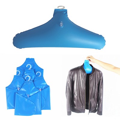 Inflatable Clothes Hanger Travel Foldable No Trace Rotatable Clothing ...