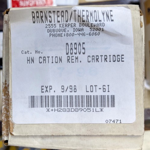 Thermo Scientific Barnstead D8901 & D8905 High Capacity Cartridge- both ...