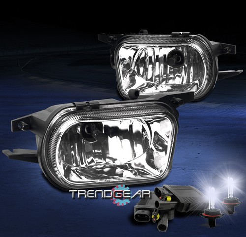 01-06 MERCEDES-BENZ C-CLASS W203 BUMPER FOG LIGHT CHROME W/8000K HID 02 ...