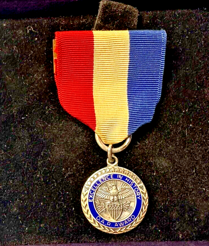 1965 Excellence in History Daughters American Revolution DAR Badge ...