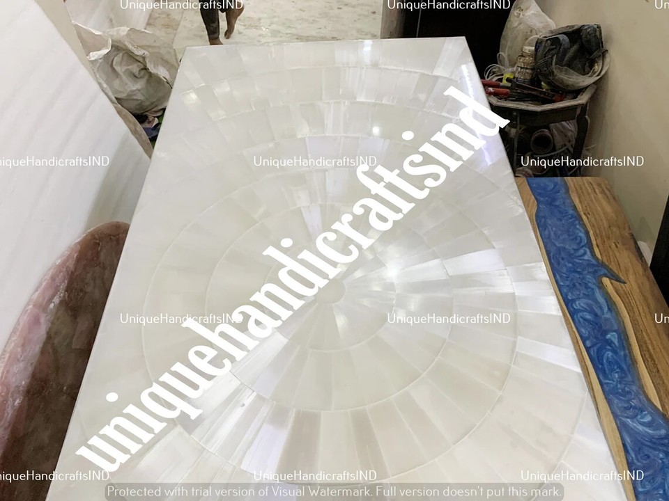 Stunning Selenite Gemstone Dining Table, Console Bar Table, Selenite ...