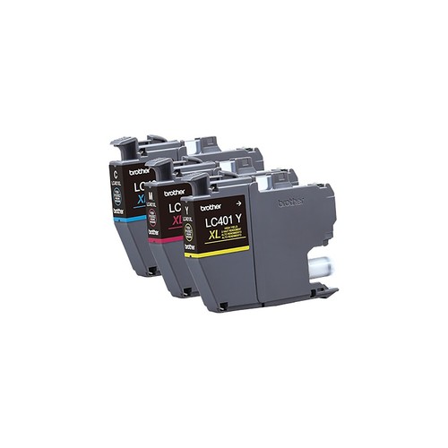 Brother LC401 Cyan/Magenta/Yellow High Yield Ink Cartridges 3/Pack ...