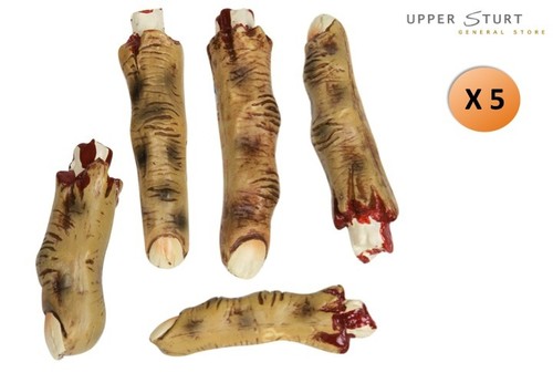 Zombie Severed Fingers 5 Pack Prop Decorations Halloween Party Supplies ...