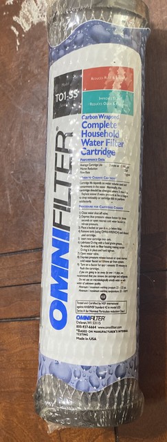 OmniFilter T01-ss Whole House Carbon Wrapped Water Filter 2 Micron 5 ...
