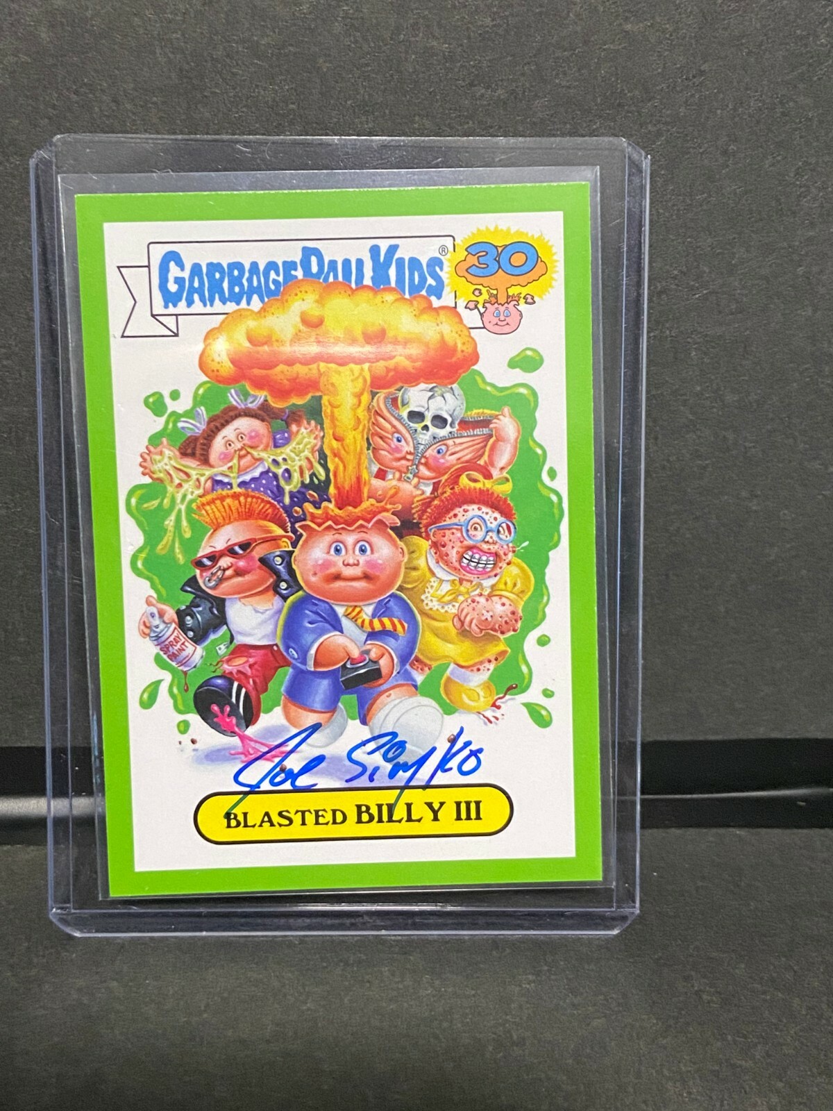Garbage Pail Kids Green Blasted Billy III Joe Simko Autograph | eBay