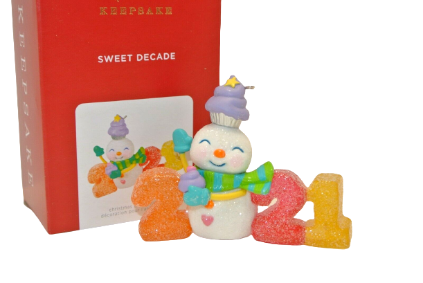 Hallmark 2021 Sweet Decade 2nd in Series Snowman Gumdrop Cute! Keepsake ...