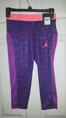 NIKE AIR JORDAN Girls DRI-FIT Performance Capris, Leggings, Atheletic ...