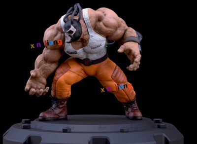 25CM Bane Villain 3D Print Figure GK Model Kit Unpainted Unassembled ...