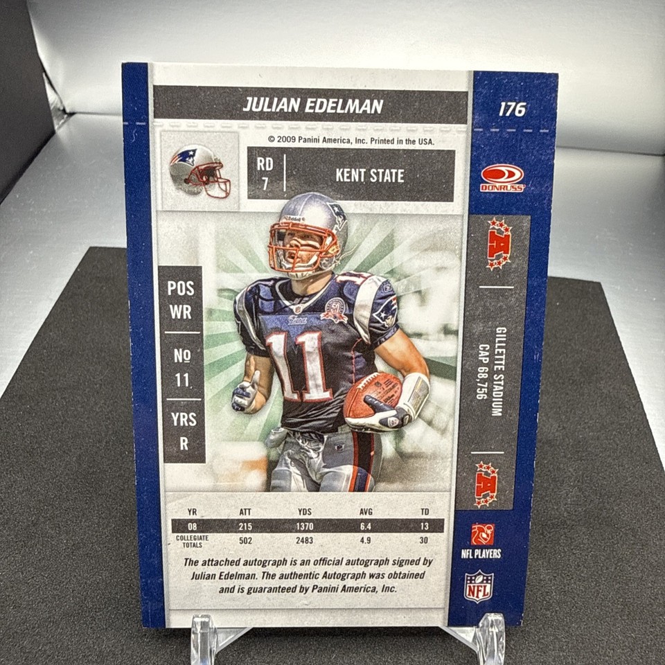 2009 Playoff Contenders Julian Edelman Rookie Ticket #176 Auto JE11 | eBay