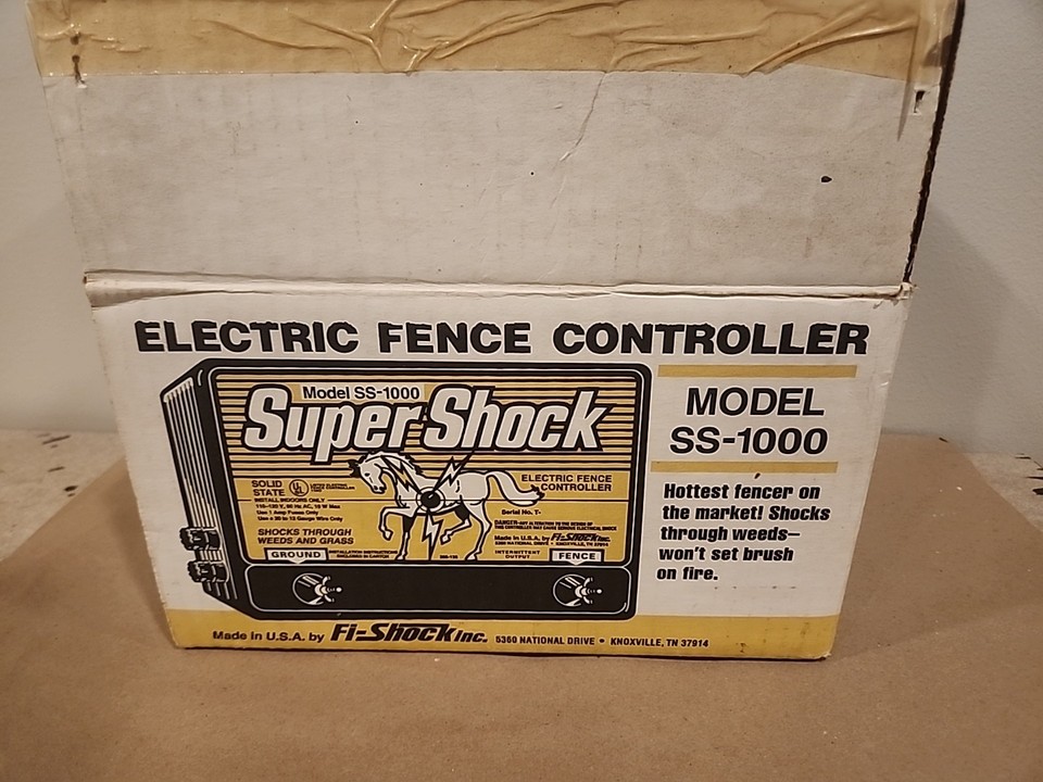 FI-SHOCK ELECTRIC FENCE CONTROLLER - SS-1000 Super Shock Cattle Guard ...