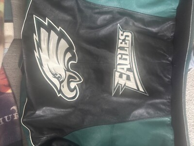 Carl Banks Leather Coat Philadelphia Eagles | eBay