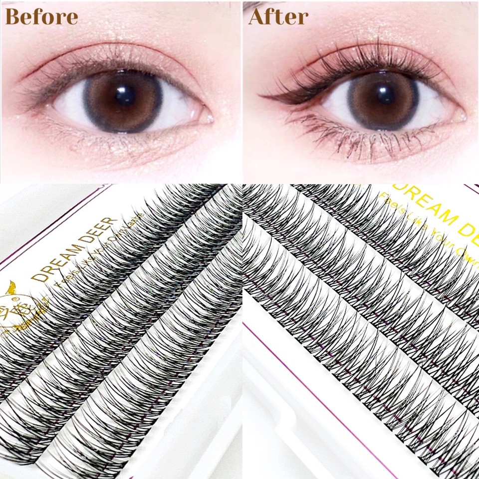 DIY Individual Cluster Eyelash Extension, Natural Lashes, 3 Box Mermaid ...