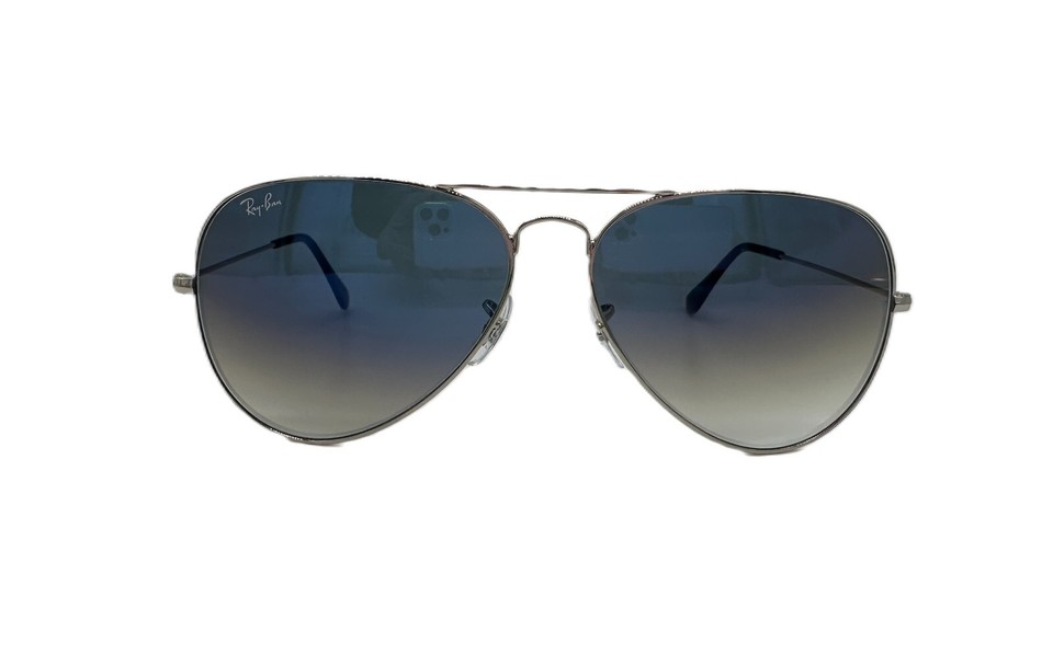 Ray Ban Aviator Gold 3025 003/3F Silver Gradient Sunglasses 62 mm New ...