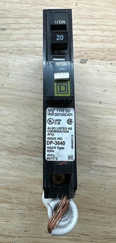 OPEN BOX SQUARE D QO120CAFI 20AMP 120VAC 1 POLE ARC FAULT QO CIRCUIT ...