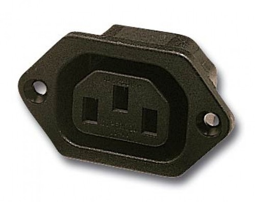 PRESA VDE IEC DA PANNELLO FEMMINA 10A NERA NUOVA RINVIO ALIMENTAZIONE ...