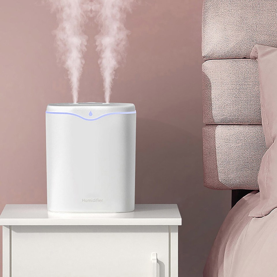 2000ML USB Air Humidifier Double Spray Port Essential Oil Aromatherapy ...