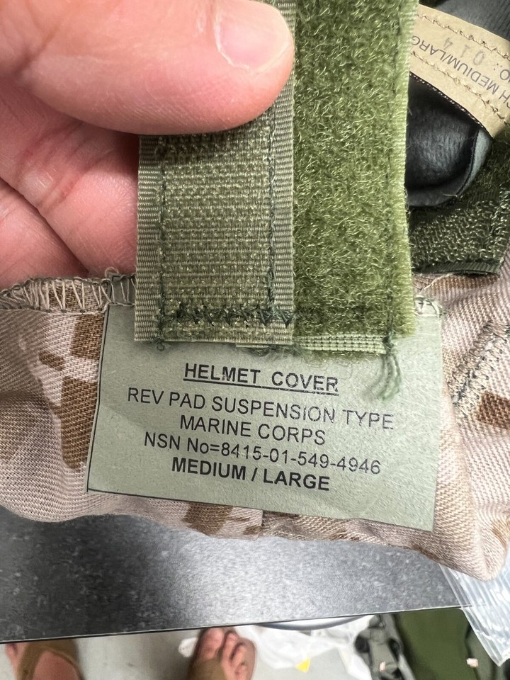 GENUINE USMC GENTEX LEVEL IIIA LIGHTWEIGHT MARINE CORPS COMBAT HEL MET ...