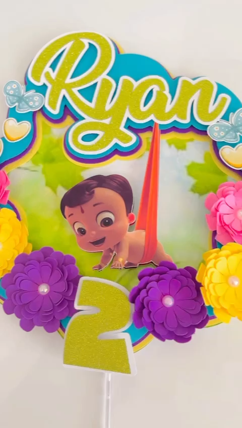 Personalized Mighty Little Bheem Cake Topper | eBay