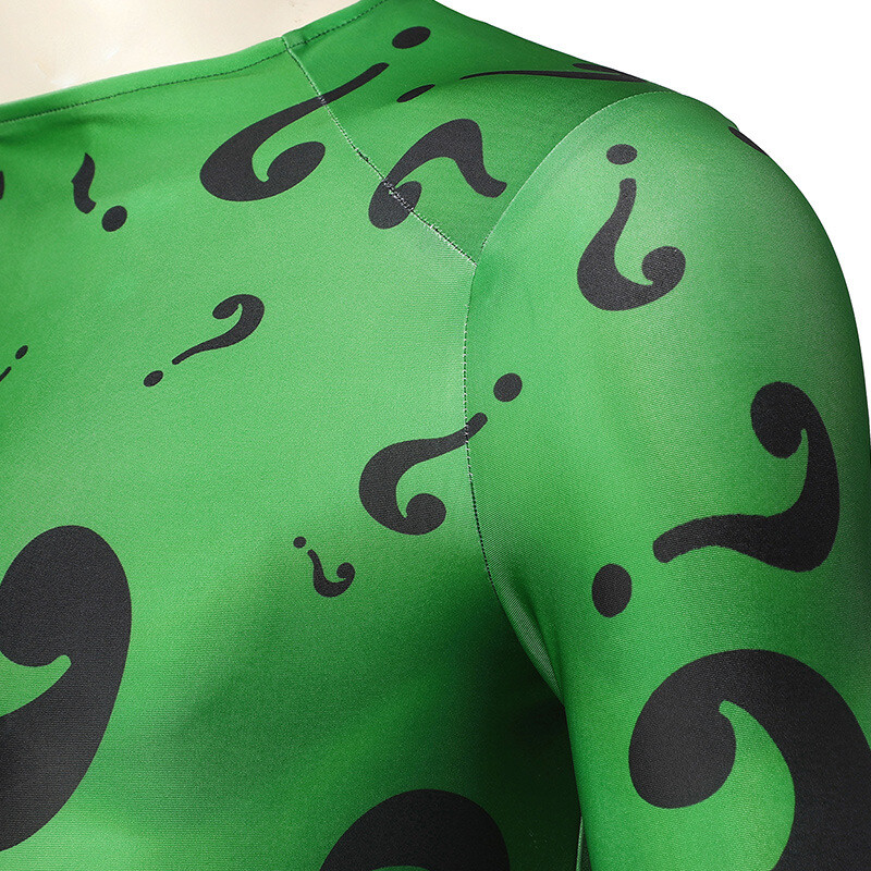 Batman Gotham Knight Riddler Jumpsuit Cosplay Superhero Bodysuit Zentai ...