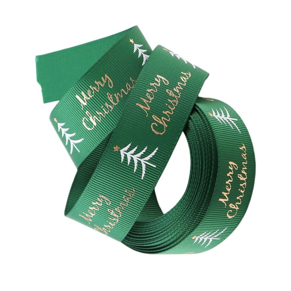 1 Roll Stylish Xmas Gift Wrapping Ribbons Strip Christmas Riband ...