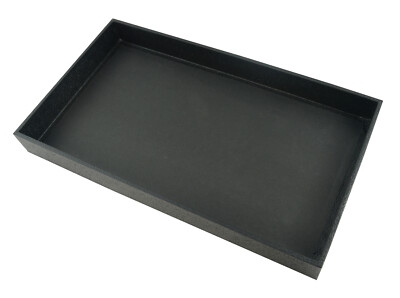 Large Black Wooden Multi Use Utility Show Display Tray - 1.5 inches ...