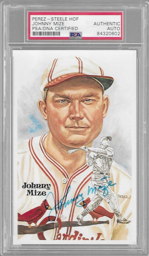 1981 Perez-Steele HOF Postcard 176 Johnny Mize Autograph PSA/DNA ...