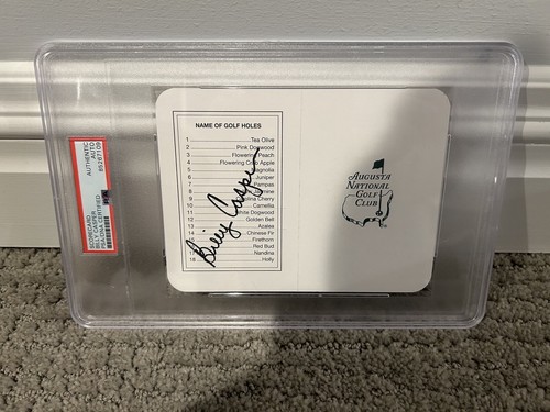 Billy Casper Signed MASTERS Scorecard PSA/DNA Certified Autograph Golf ...