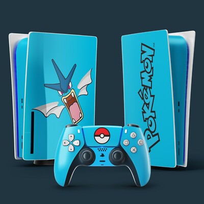 PS5 Standard / Digital Vinyl Skin & 2x Controller Skins, Pokémon Themed ...