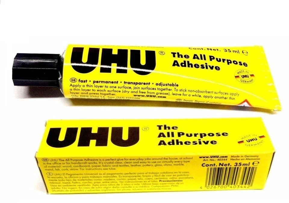 UHU All Purpose Adhesive Glue - Extra Strong Clear Glue-20ML,35ML,125ML ...