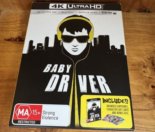 Baby Driver 4K Ultra HD Box Set + Blu Ray + Earphones + Art Cards | eBay