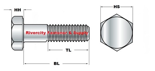 7/16-20x5 Hex Head Cap Screws 7/16-20 x 5.0 Bolts 7/16x20 x 5 Grade 8 ...