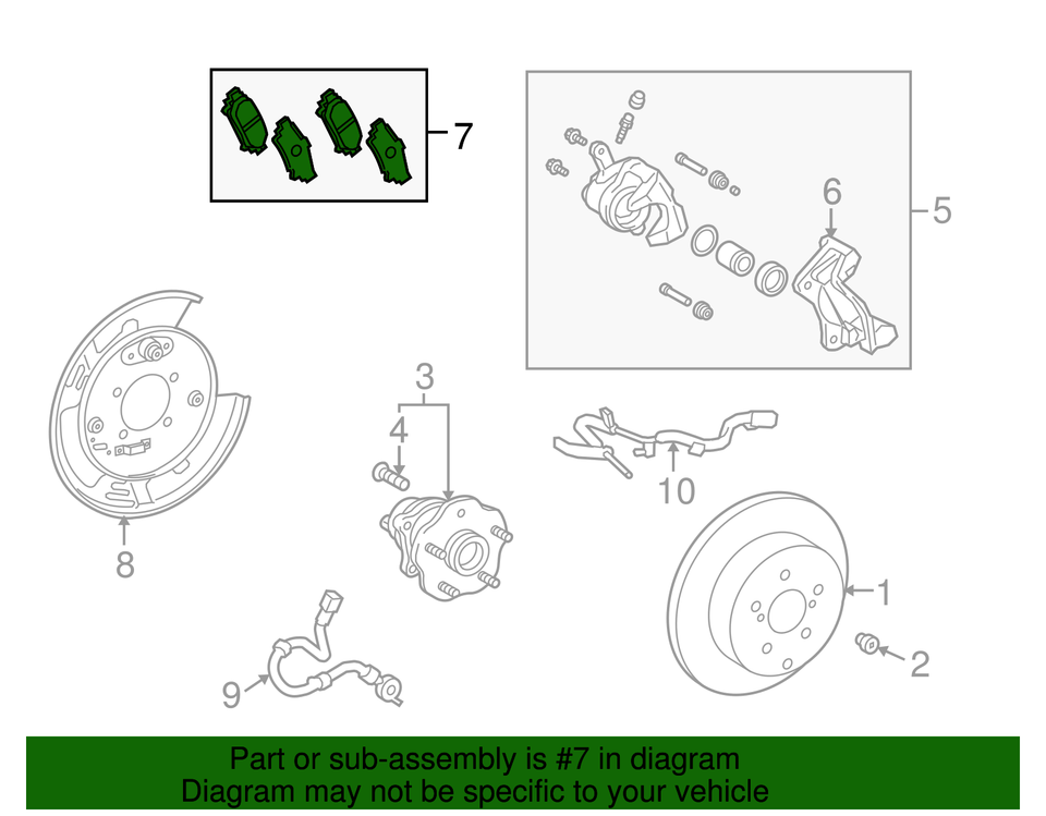 Genuine Lexus Brake Pads 04466-48130 | eBay