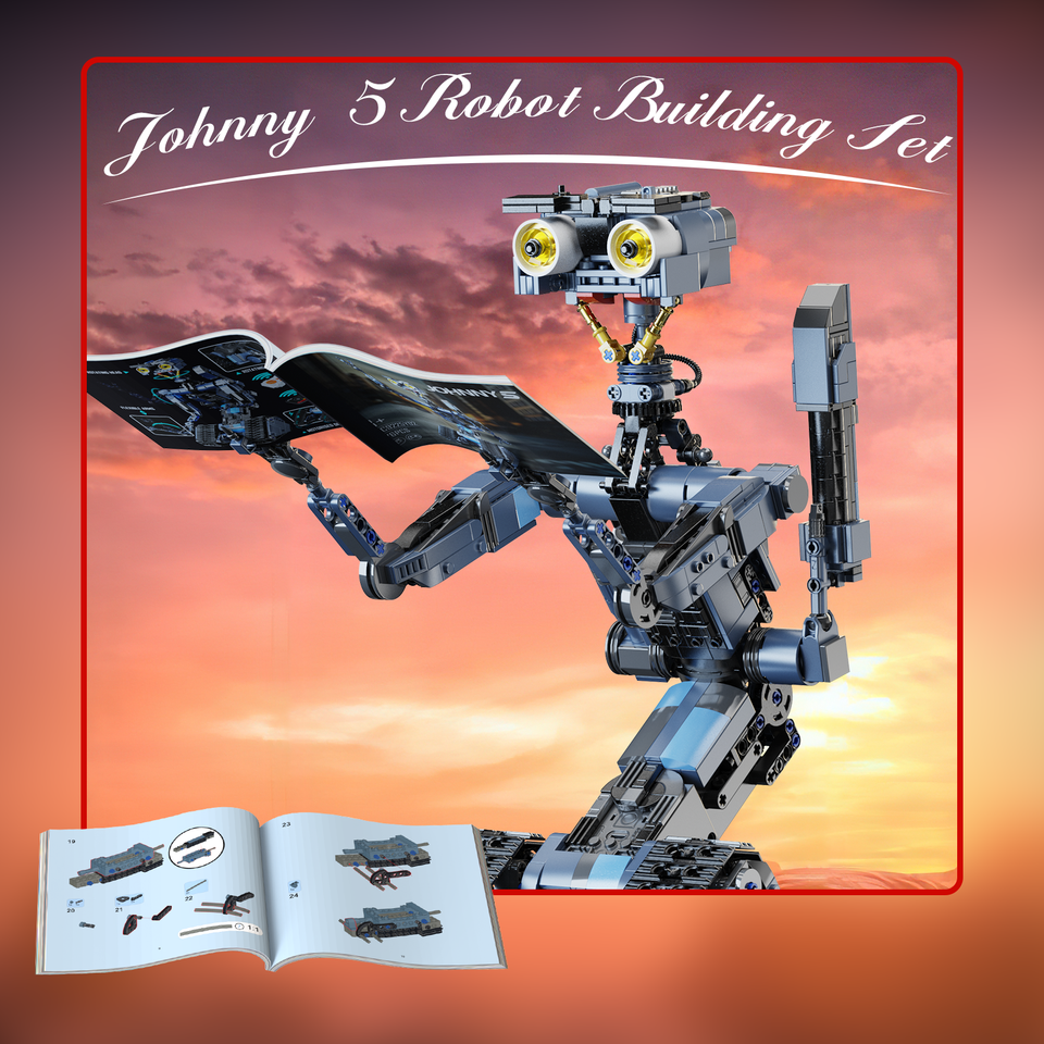 MOC Johnny 5 Robot With Powerful Track 1176 PCS Building Blocks Toys ...