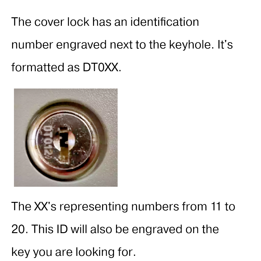 Detex Key 🔑 Alarm Keys Single or Set for Battery Access Cover Lock ECL ...