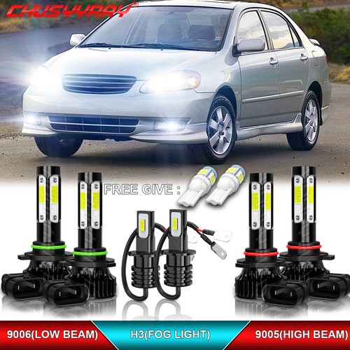 For Lexus SC400 1994-2000 Front LED Headlights + Fog Lights Bulbs Combo ...