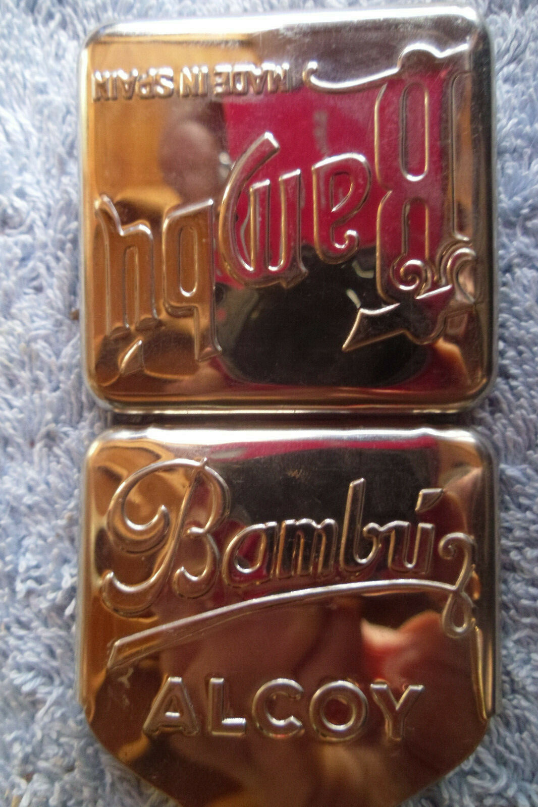 NEW VINTAGE BAMBU ALCOY METAL CASE, fits: FRENCH SQUARE / MODIANO ...