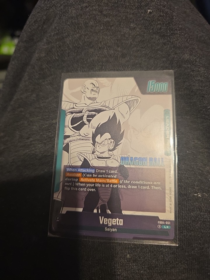 VEGETA FB04-051 GOLD ALT ART Manga Booster Leader SB01 Dragon Ball ...